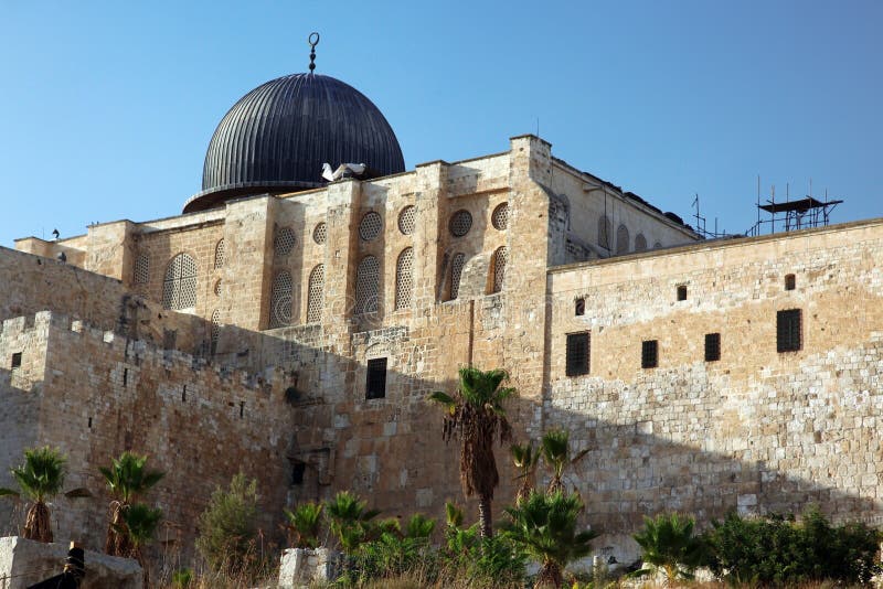 AlAqsa moské i Jerusalem arkivfoto. Bild av tomt, klosterbroder - 28154454