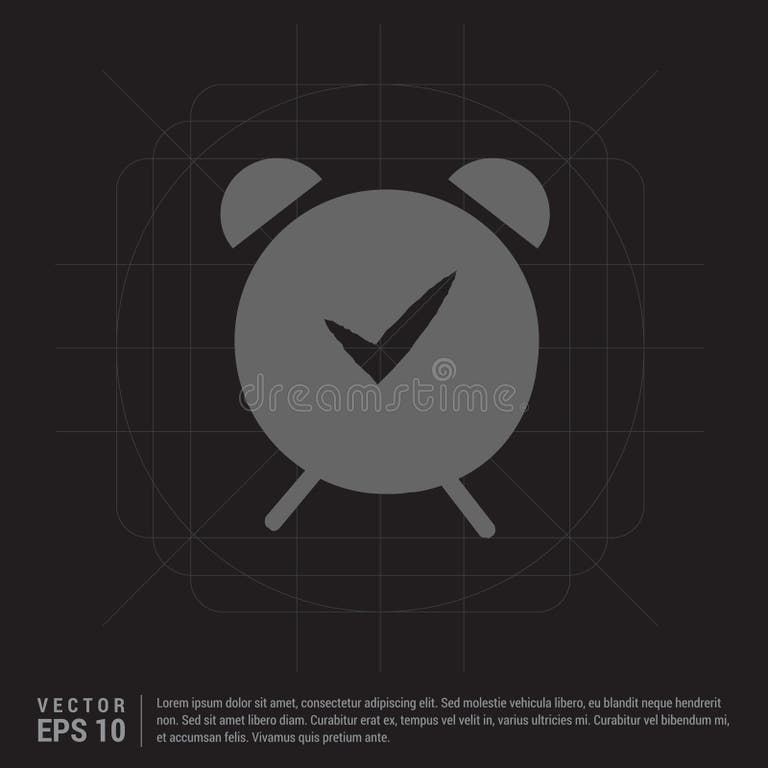 Alaram Clock stock vector. Illustration of conifer, white - 132404480