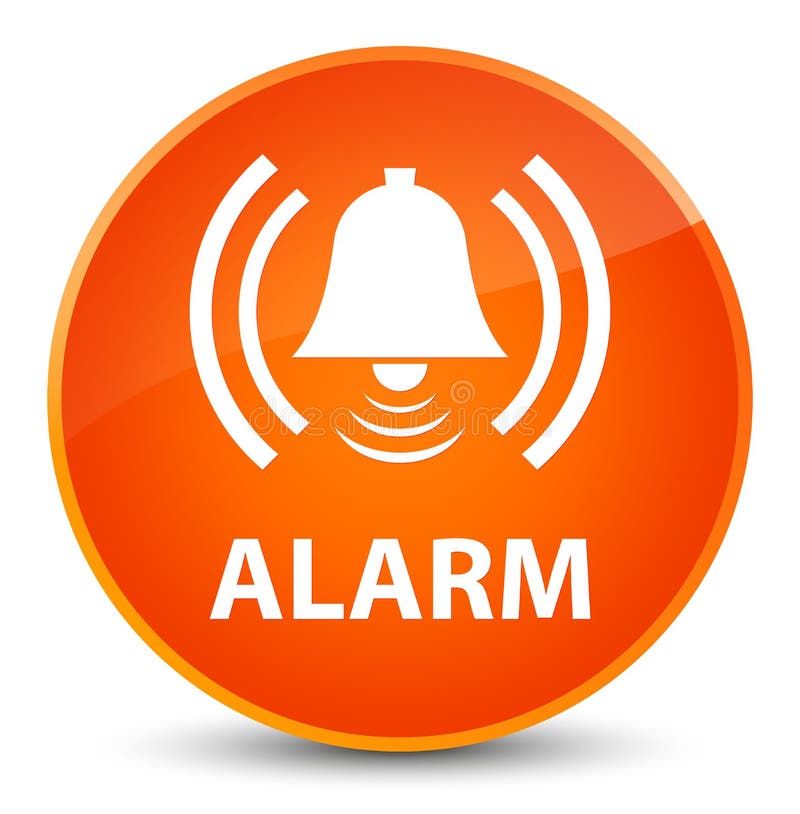 Alarm (bell Icon) Elegant Orange Round Button Stock Illustration ...