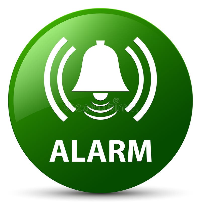 Alarm (bell Icon) Green Round Button Stock Illustration - Illustration ...