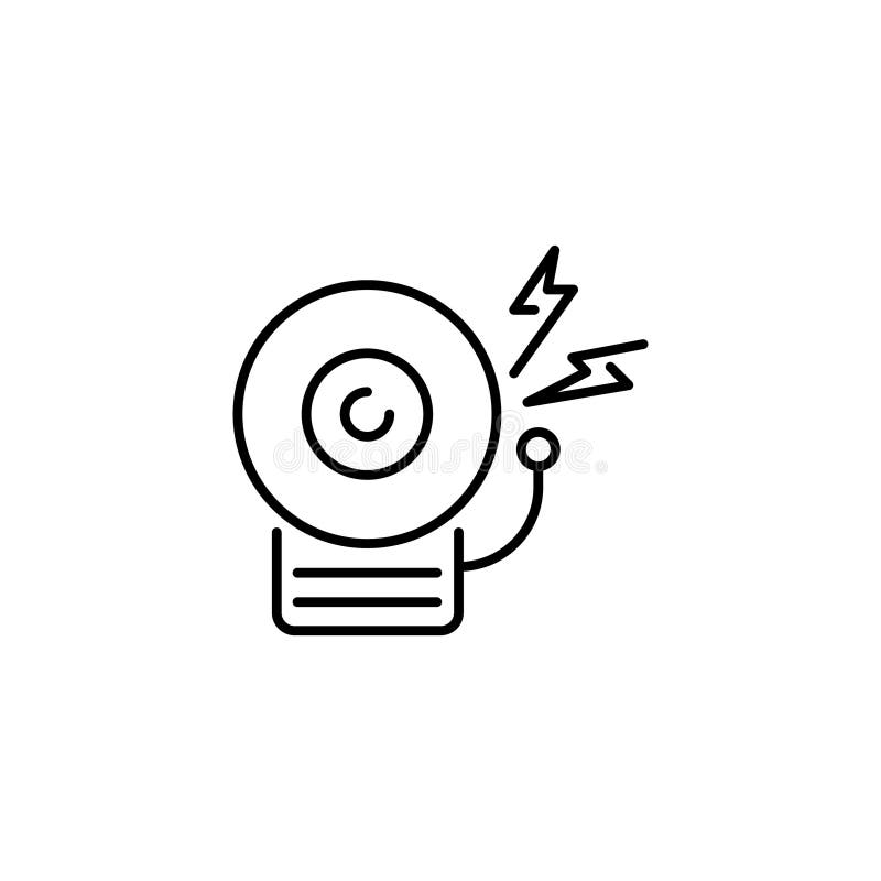 Alarm bell icon stock vector. Illustration of signaler - 379741488