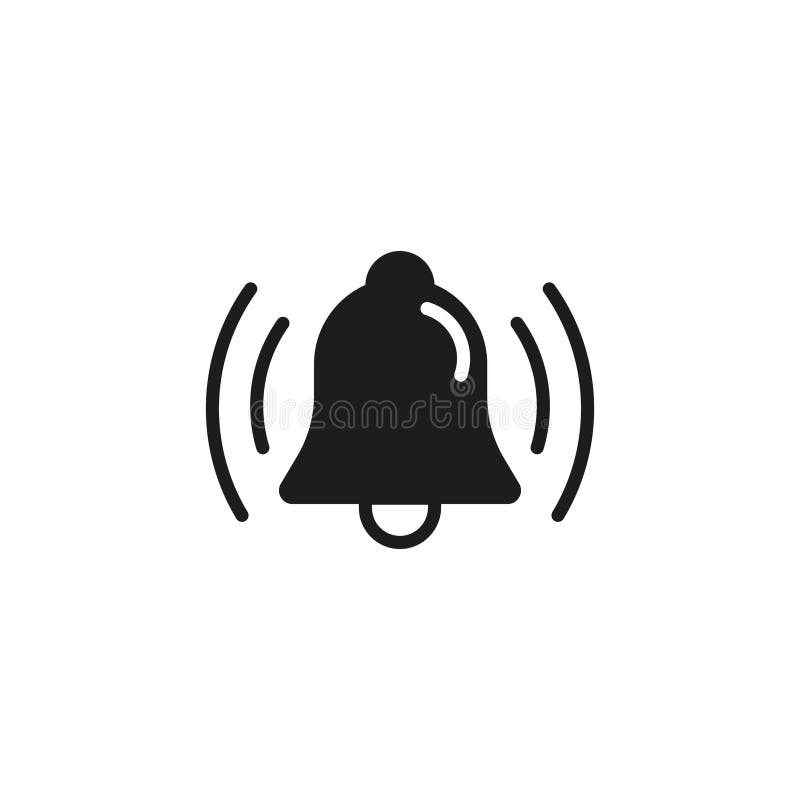 Alarm bell icon stock illustration. Illustration of notify - 380253286