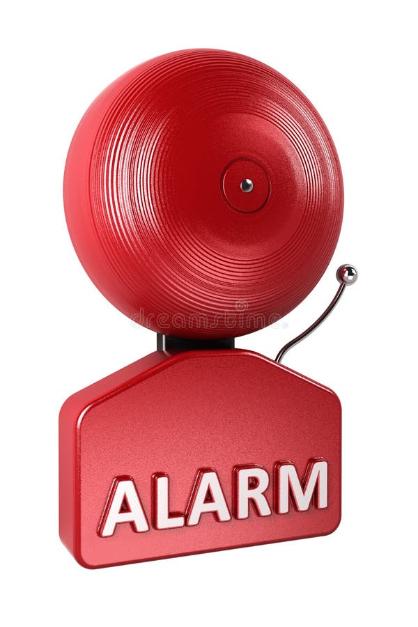 Alarm Bell over white stock photo. Image of fire, hurry - 20573628