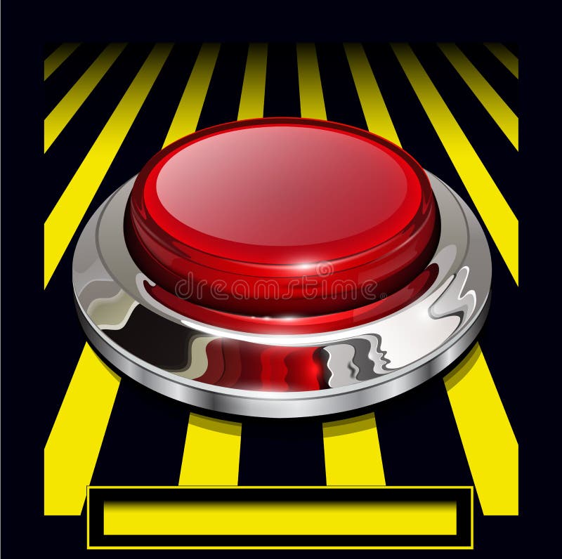 Alarm button stock vector. Illustration of glossy, button - 22722083