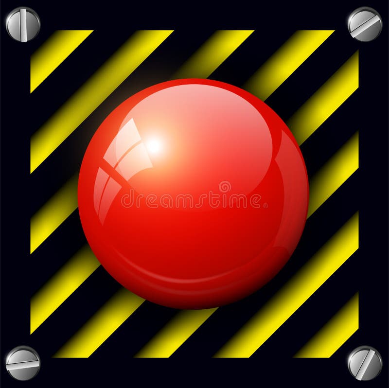 Alarm button stock vector. Illustration of glossy, button - 22722083