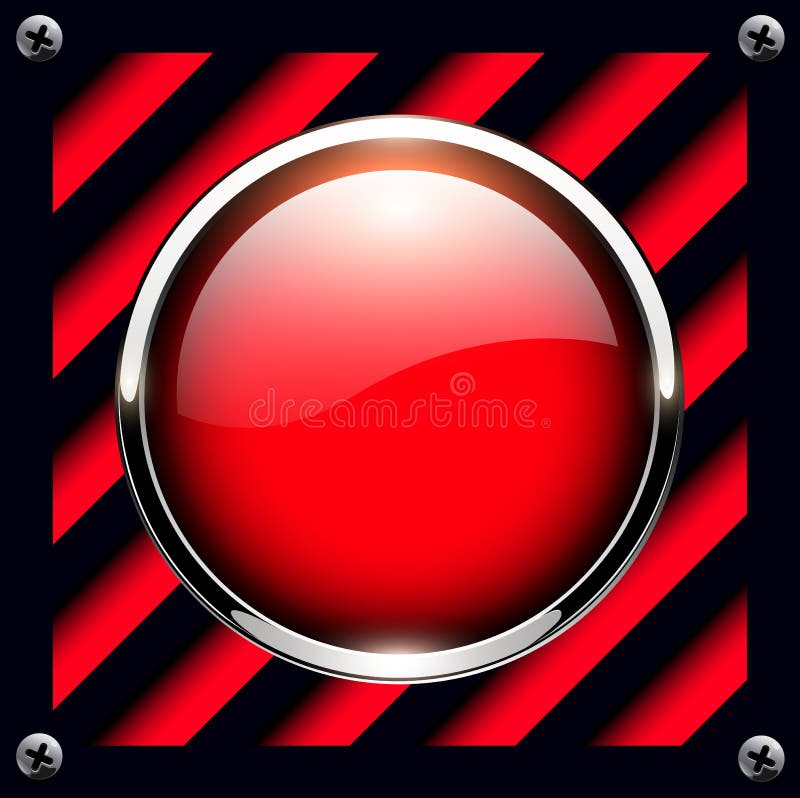 Alarm button stock vector. Illustration of glossy, button - 22722083