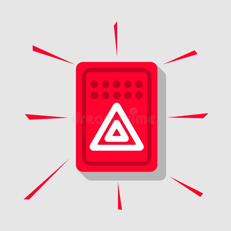 Alarm Button Car. Alarm System. Flashing Light Stock Vector ...