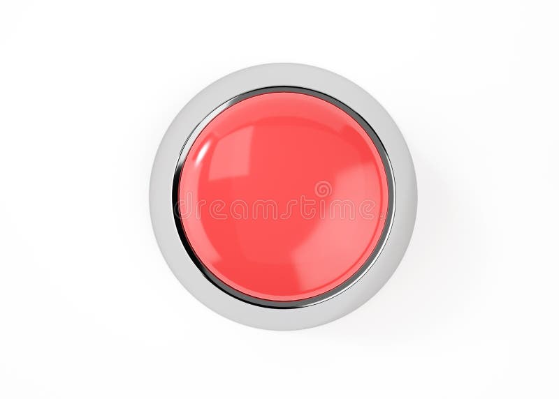 Alarm Button 3d Render Icon - Start Glossy Simple Circle with Switch ...
