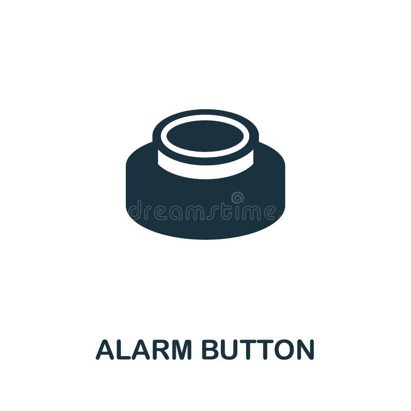 Alarm Button Icon. Simple Element from Digital Health Collection ...