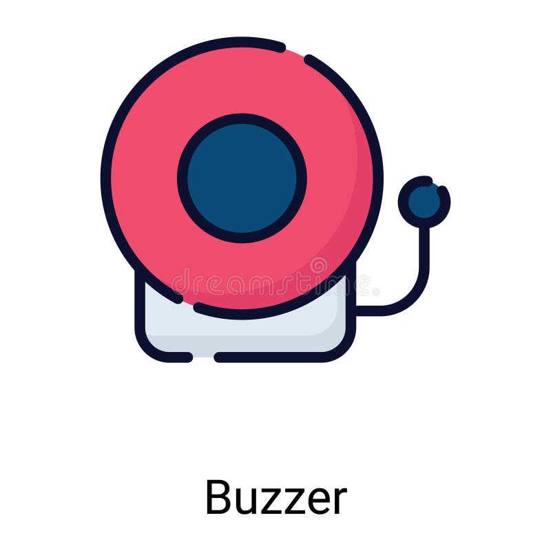 Alarm, Buzzer Color Line Icon Stock Vector - Illustration of business ...