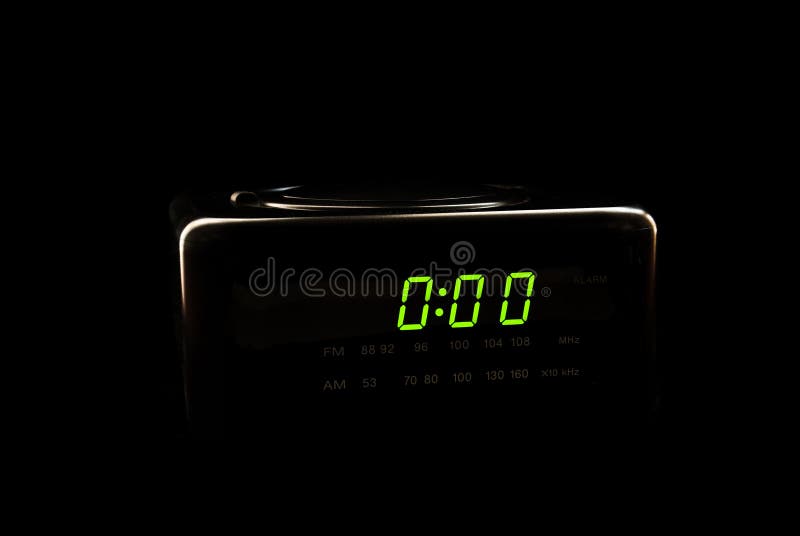 An Alarm Clock at 8am stock image. Image of black, clock - 6393985