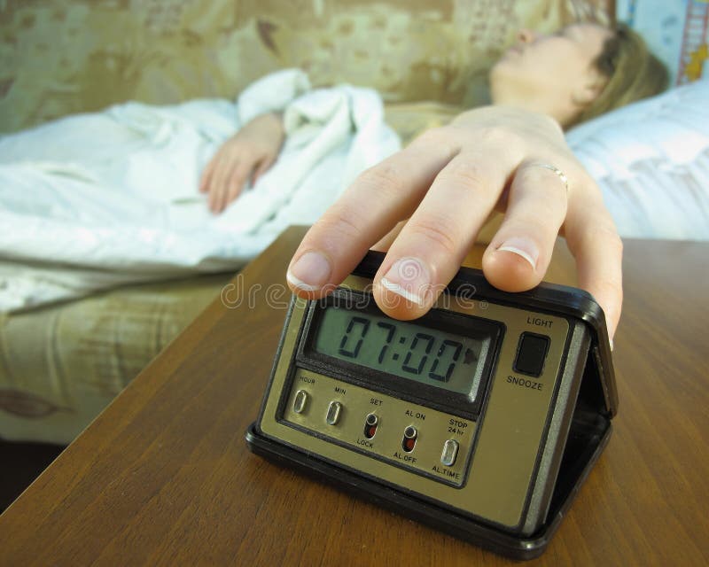 Wake Up in the Morning Alarm Clock Stock Image - Image of dream, couch ...