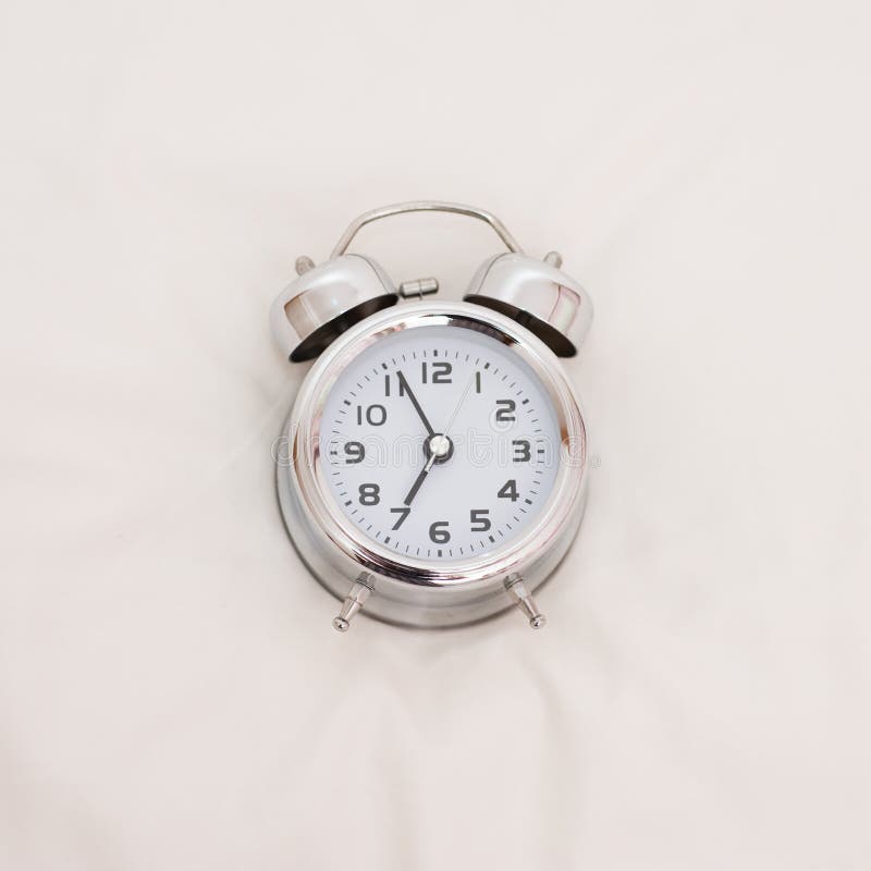 Alarm clock stock photo. Image of silver, bedroom, early - 25076000
