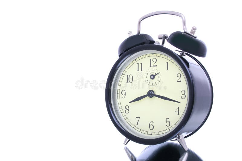 Back of alarm clock stock photo. Image of metal, winding - 12269240