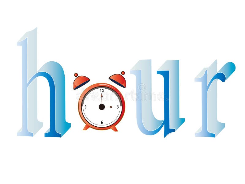 Alarm clock and 3D letter stock vector. Illustration of concept - 20095518