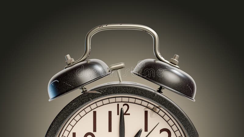 Alarm Clock Antique and Old Style Stock Illustration - Illustration of ...