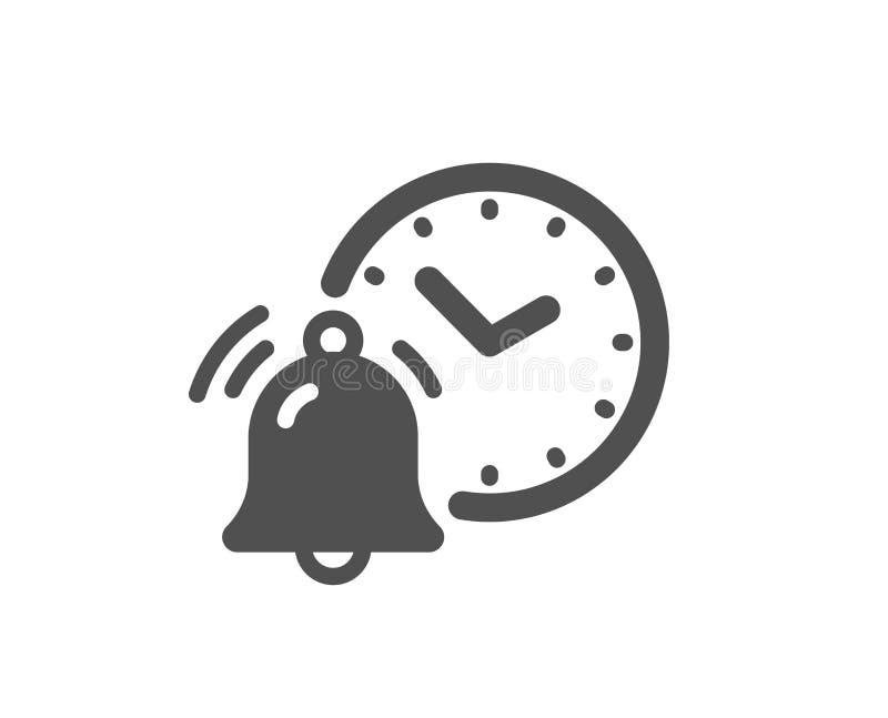Alarm Clock Bell Icon. Time Reminder Sign. Vector Stock Vector ...