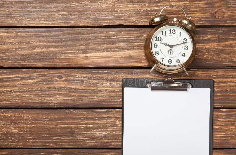 Alarm Clock and Business Tablet Stock Image - Image of time, retro ...