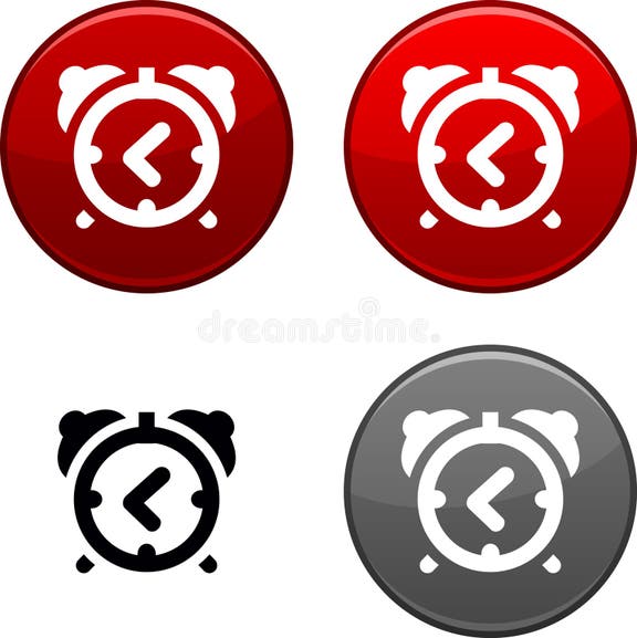 Alarm-clock button. stock vector. Illustration of clock - 14374742