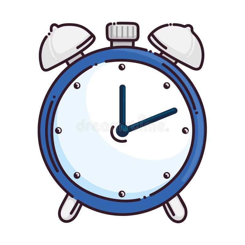 Alarm clock cartoon icon stock vector. Illustration of ring - 288250287