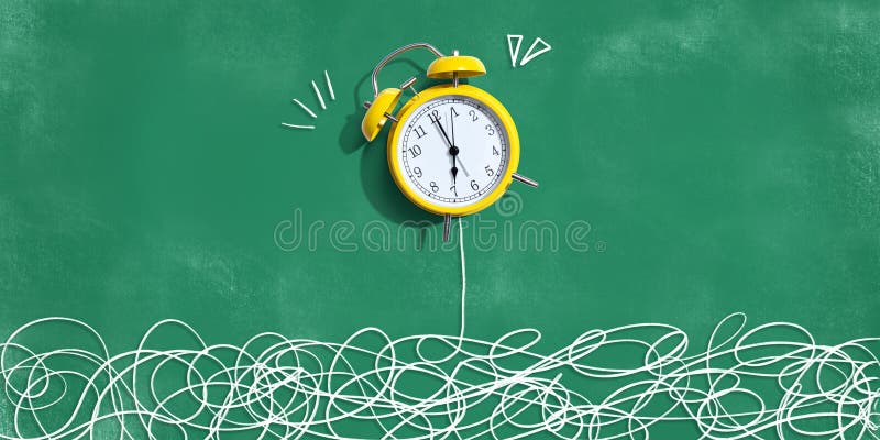 Alarm Clock with Chaos and Confusion Theme Stock Photo - Image of ...