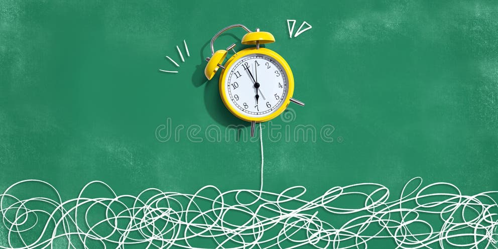 Alarm Clock with Chaos and Confusion Theme Stock Photo - Image of ...