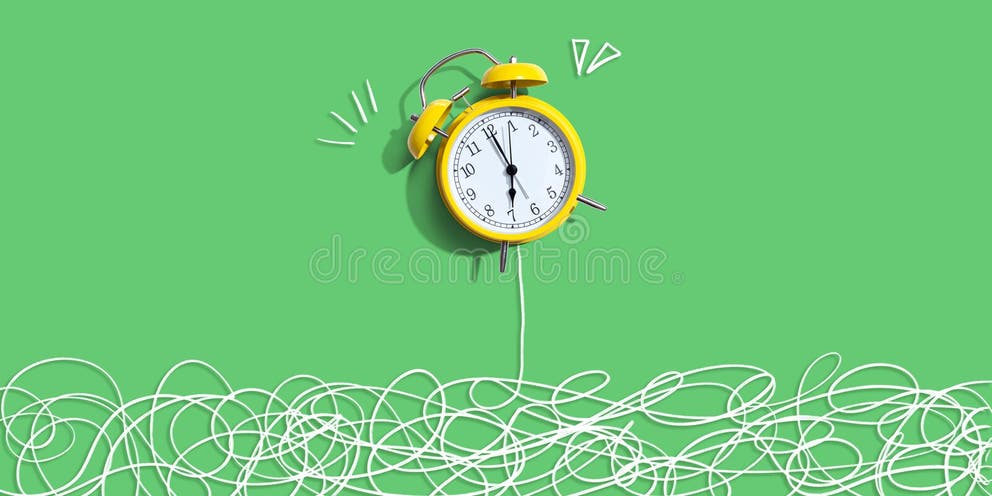 Alarm Clock with Chaos and Confusion Theme Stock Image - Image of clock ...