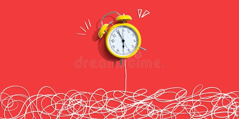 Alarm Clock with Chaos and Confusion Theme Stock Photo - Image of ...