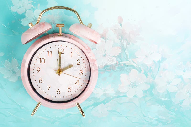 Alarm Clock with Cherry Blossoms, Switch To Daylight Saving Time in ...