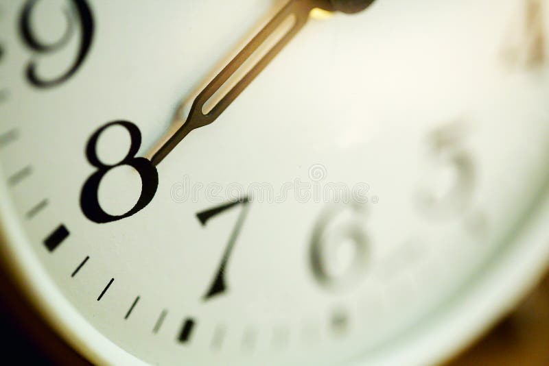 An Alarm Clock at 8am stock image. Image of black, clock - 6393985