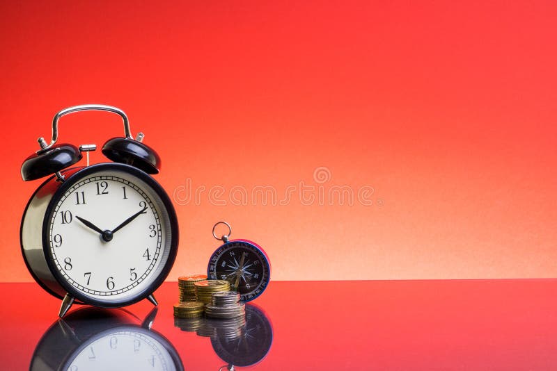 Clock and Compass stock photo. Image of communications - 6885676