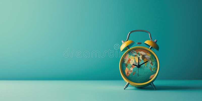 An Alarm Clock Counting Down To Climate Change. Set on a Blue ...