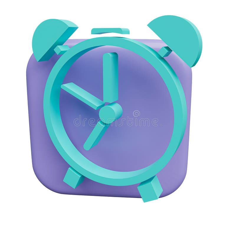 Alarm Clock 3d Icon Render Illustration Stock Illustration ...