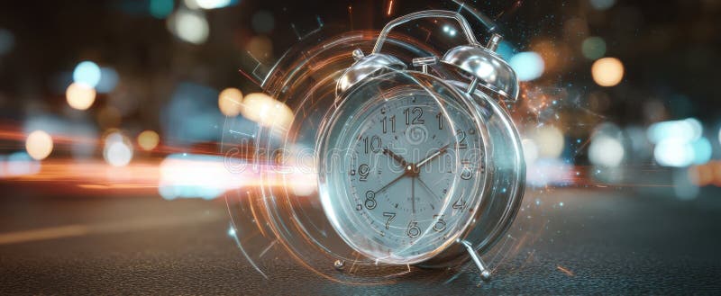 The Alarm Clock with Dynamic Lights and Motion Effects at Night.AI ...