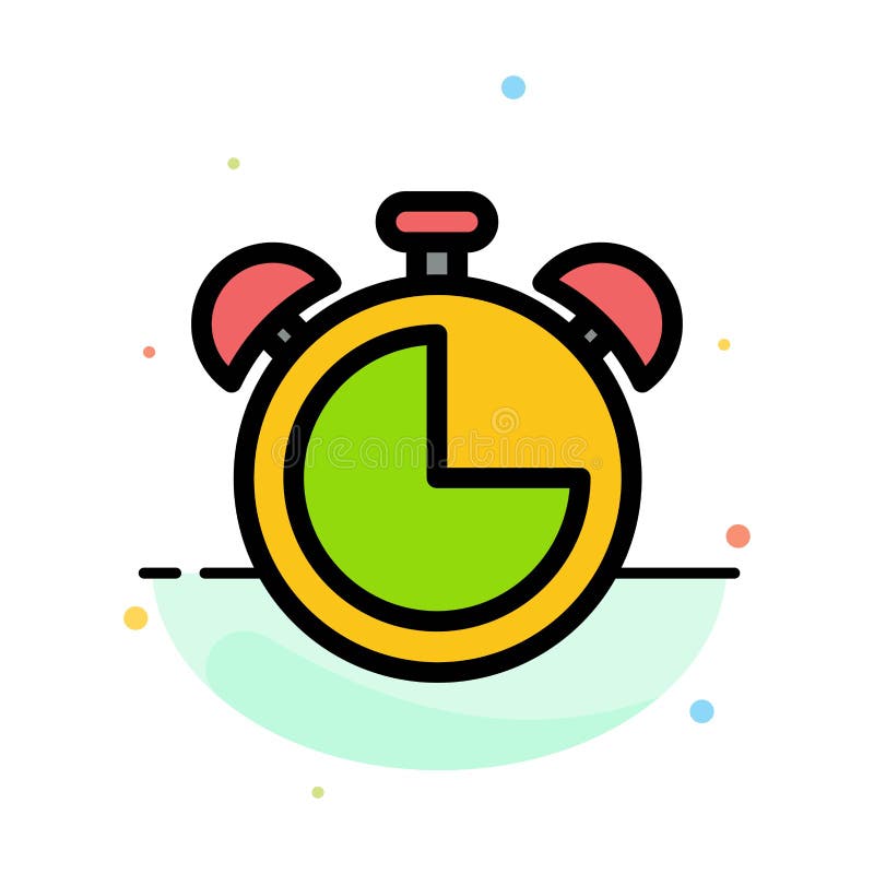 Alarm, Clock, Education, Timer Abstract Flat Color Icon Template Stock ...