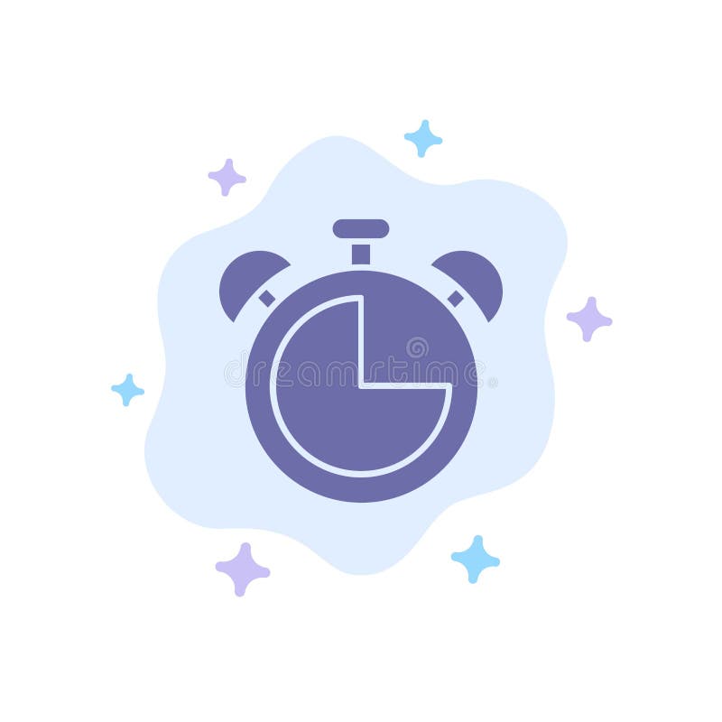 Alarm, Clock, Education, Timer Blue Icon on Abstract Cloud Background ...