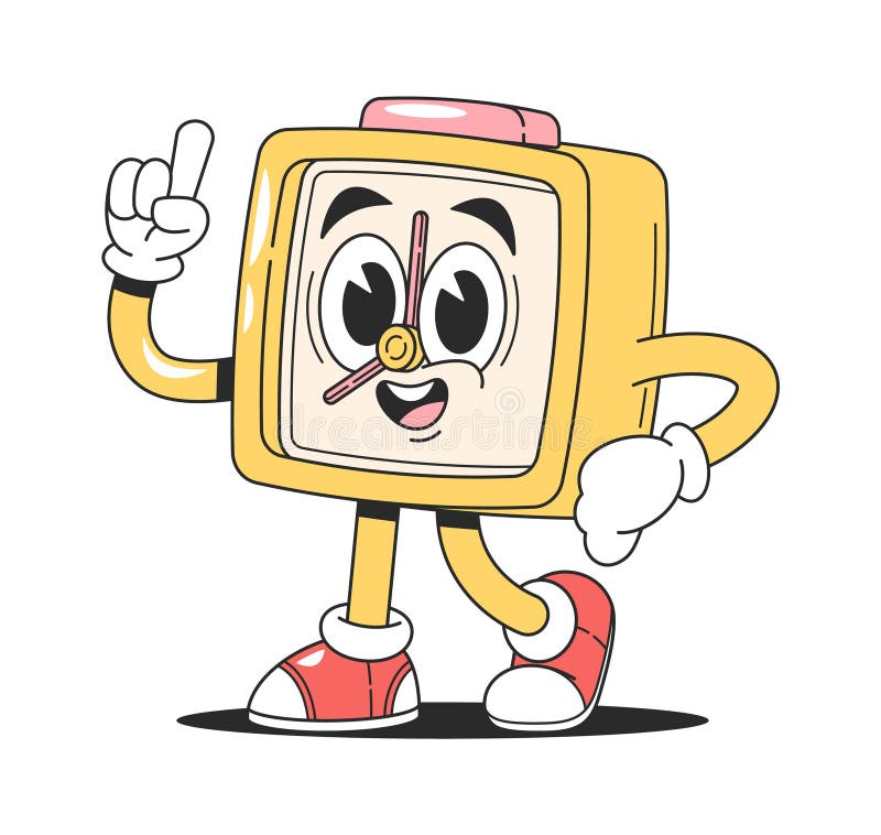 Alarm Clock Efficiency Reminder Character Stock Vector - Illustration ...