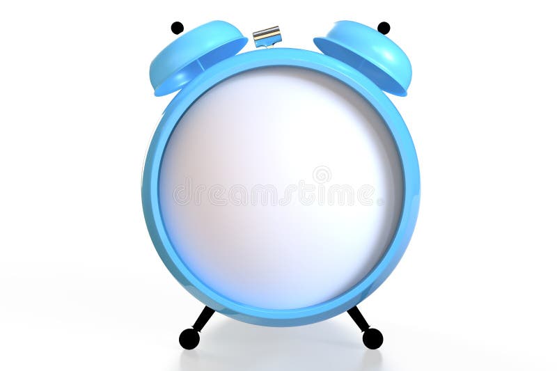 Alarm Clock With An Empty Clock Face Stock Illustration - Illustration ...