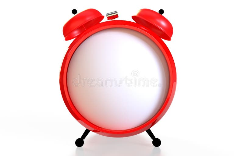 Alarm Clock with an Empty Clock Face Stock Illustration - Illustration ...