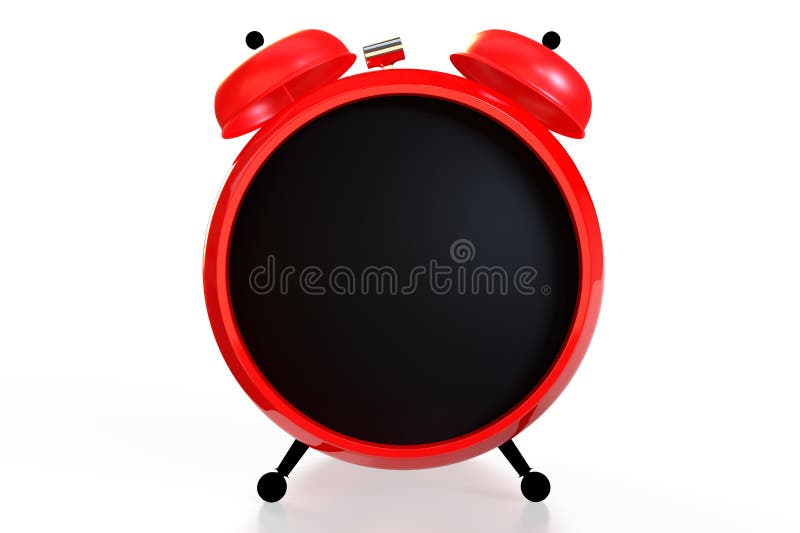 Alarm Clock with an Empty Clock Face Stock Illustration - Illustration ...
