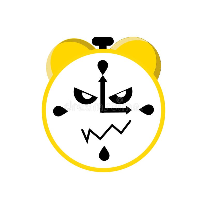 Evil alarm clock stock illustration. Illustration of lucifer - 18436253