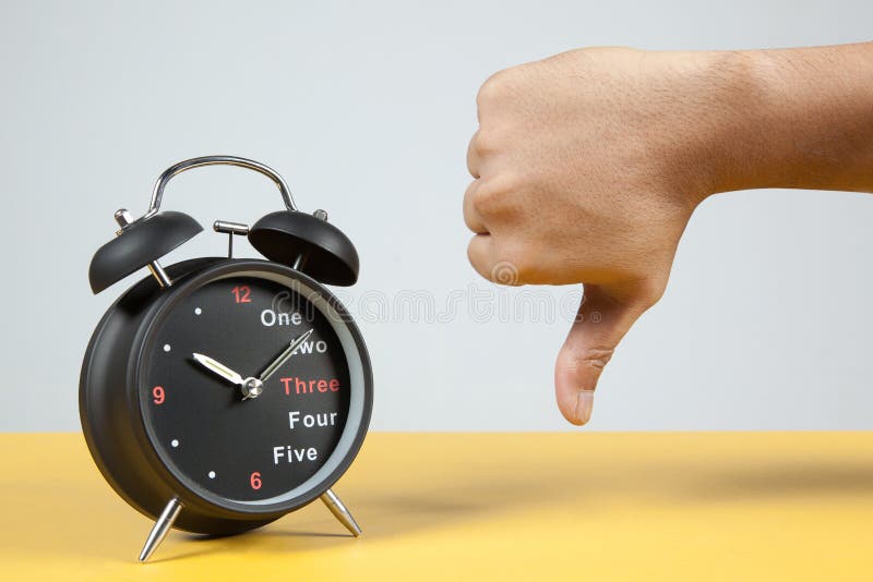 Alarm Clock with Failure Sign Stock Image - Image of disappointed ...