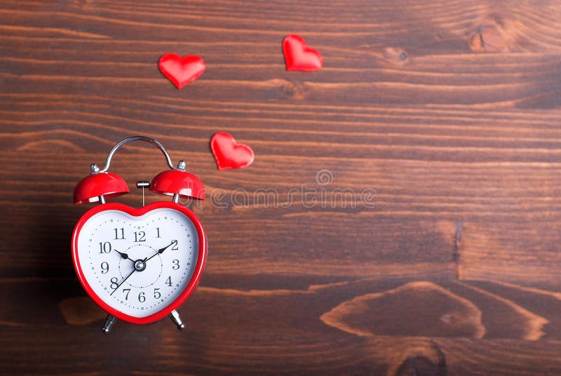Alarm Clock in the Form of Heart Stock Photo - Image of alarm, card ...