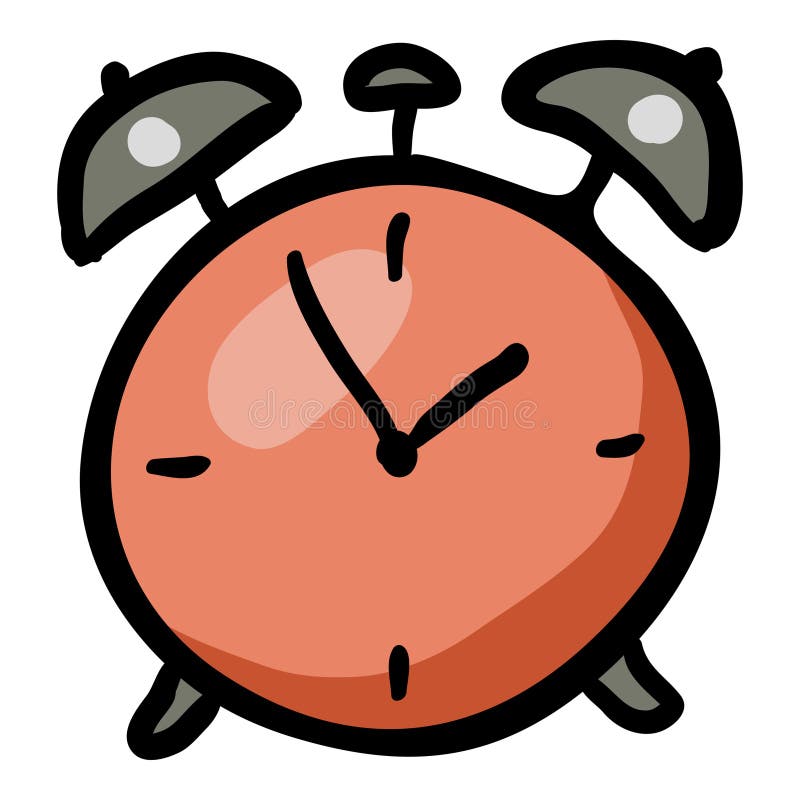 Alarm Clock - Hand Drawn Doodle Icon Stock Vector - Illustration of ...