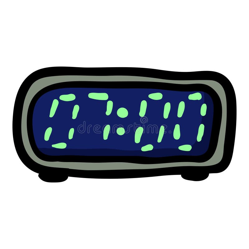 Alarm Clock - Hand Drawn Doodle Icon Stock Vector - Illustration of ...