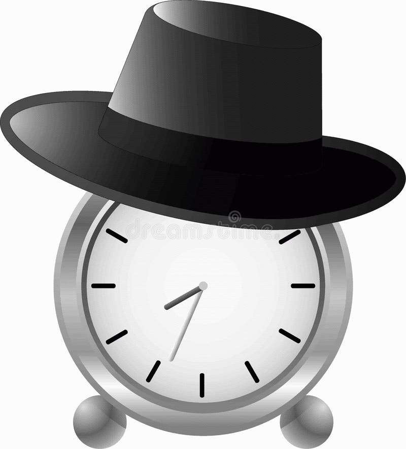 Alarm clock in hat stock vector. Illustration of arrow - 15898513