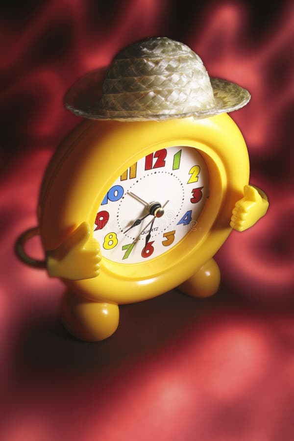 Alarm Clock with Hat stock image. Image of precisely - 130430367