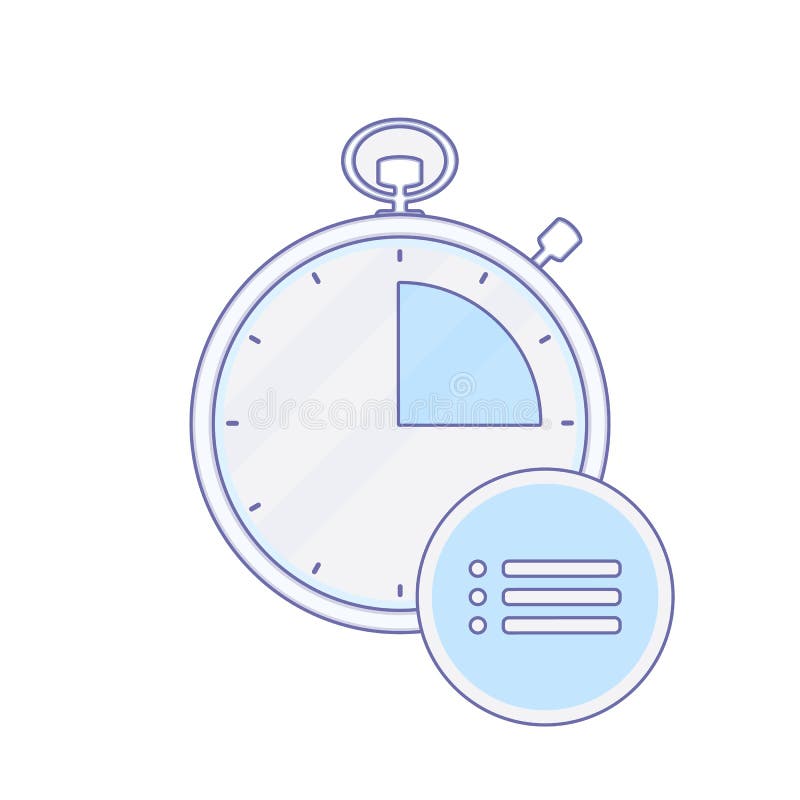 Alarm Clock Hour List Minute Time Timer Icon Stock Vector ...