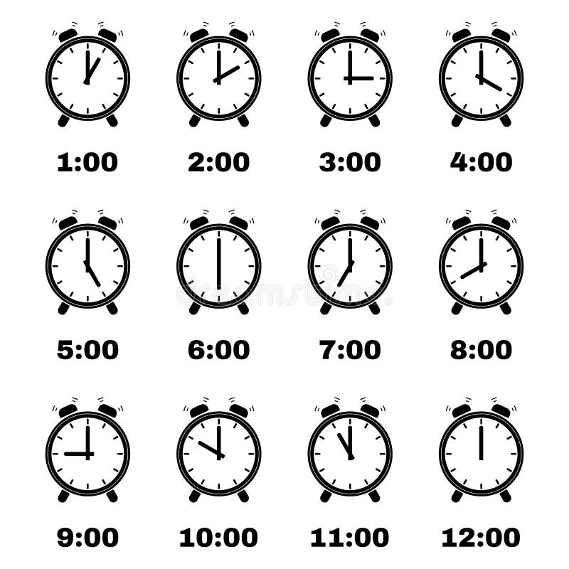 The Alarm Clock Icon. Alarm Clock Symbol. Set Stock Vector ...