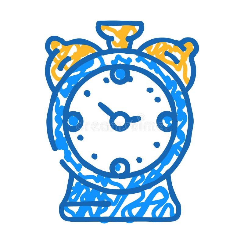 Alarm Clock Icon Doodle Illustration Stock Illustration - Illustration ...